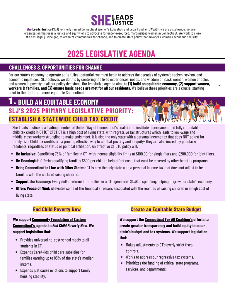 2025 Legislative Agenda – She Leads Justice